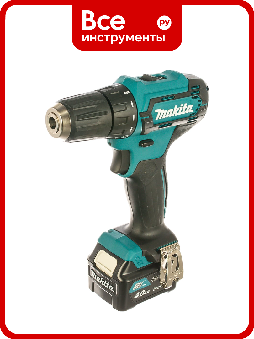 Шуруповерт Makita DF333DWME, 12 В, 30Нм, 2 аккумулятора, кейс