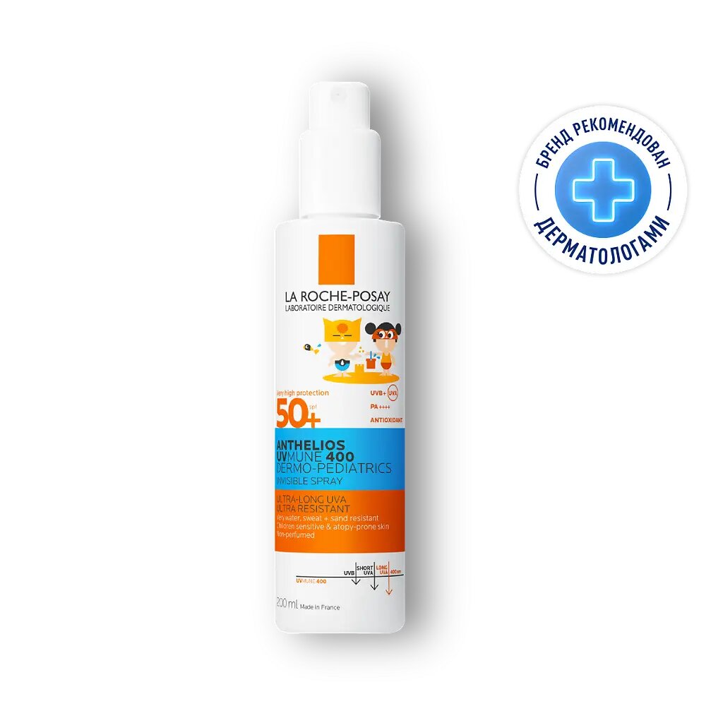 La Roche-Posay Anthelios UVMUNE 400 Спрей для лица и тела солнцезащитный детский SPF50+/PPD27 200 мл 1 шт