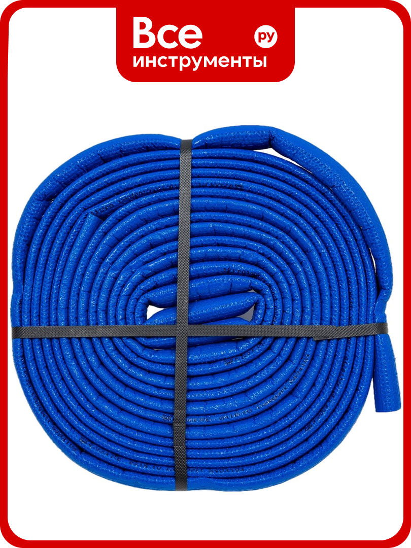 Теплоизоляция для труб K-FLEX PE COMPACT в синей оболочке 18/6 бухта 10м R060182103PECB