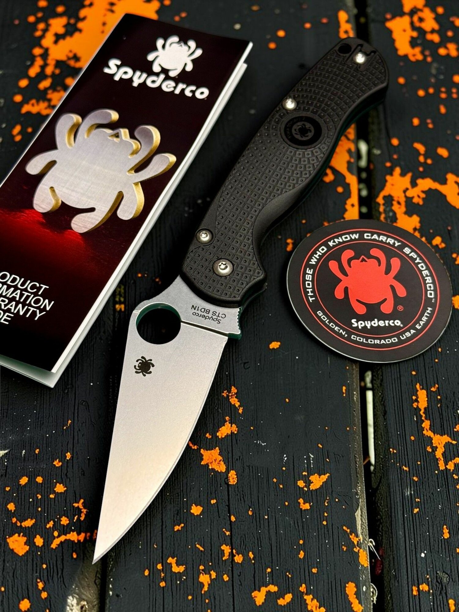 Нож складной Spyderco SC81PBK2 Para Military 2, CTS-BD1 Blade, FRN Handle