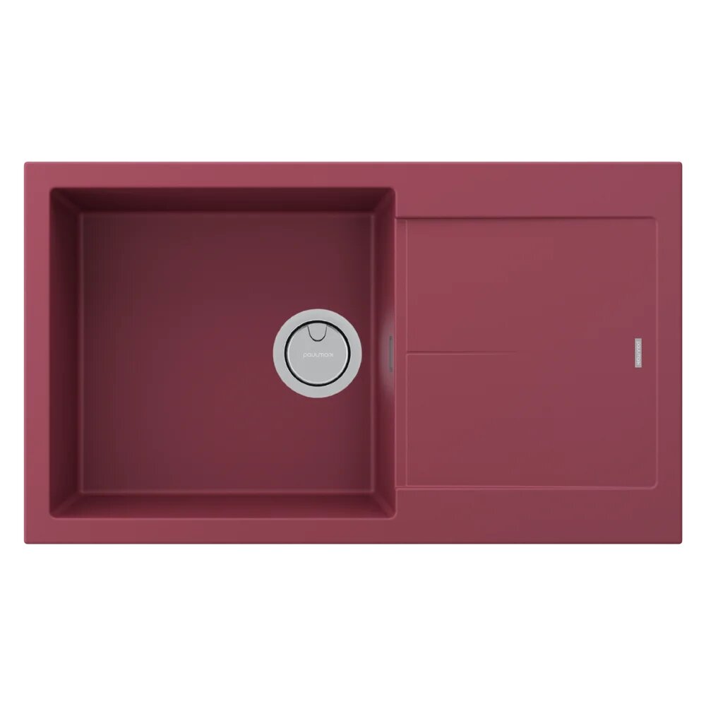 Мойка кухонная Paulmark Extensio 86 PM988650-ME 86x50, прямоугольная, мойка для кухни, с крылом, матовая, российская