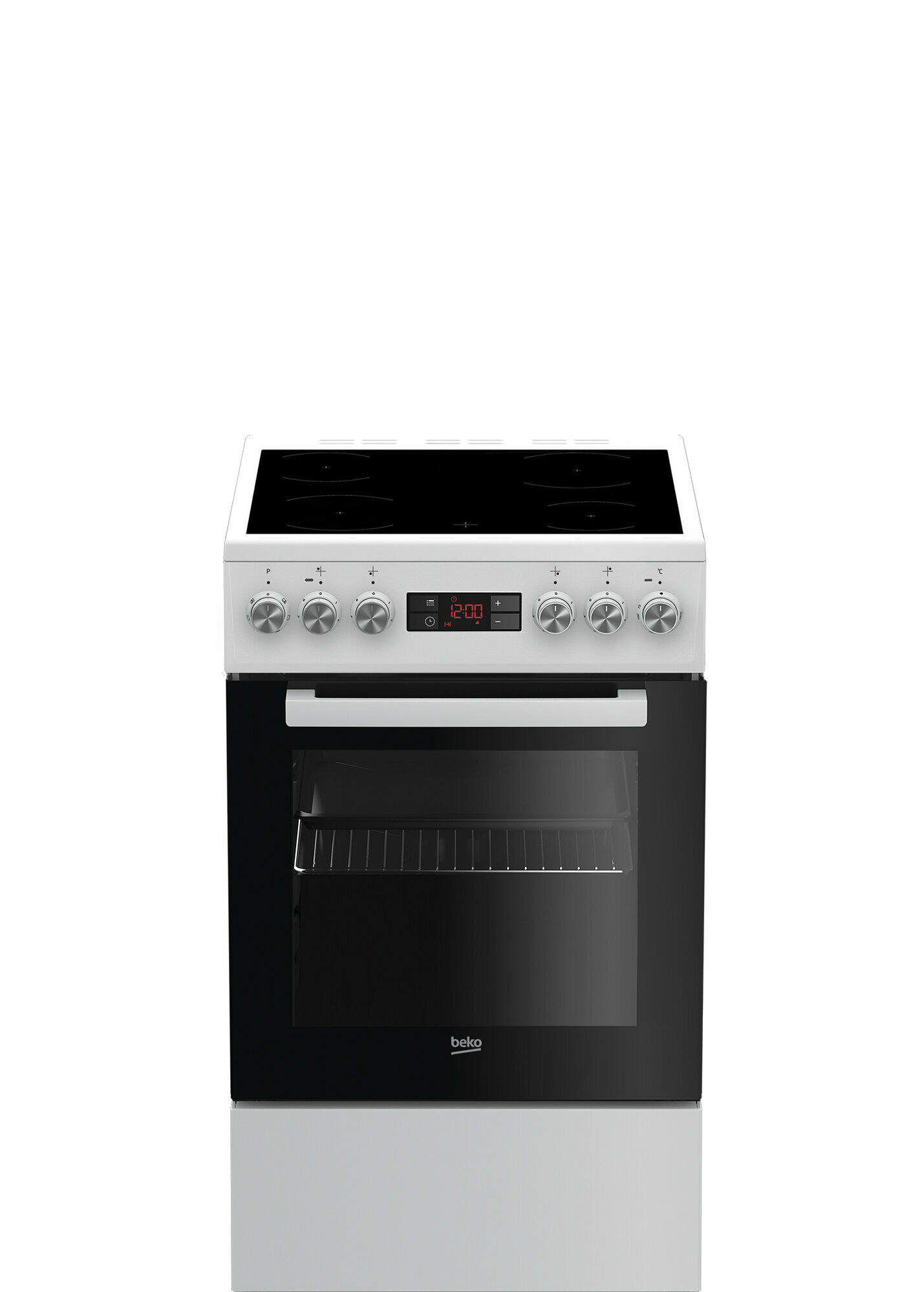Электрическая плита Beko FSM57300GW, с цифровым дисплеем, 7 режимов