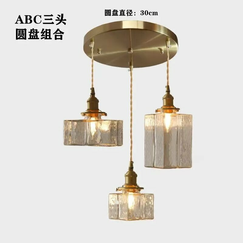 Clear Lighting Винтажная люстра RUIBO PL005 E27 Лампа из прозрачного стекла，30cm，тёплый свет