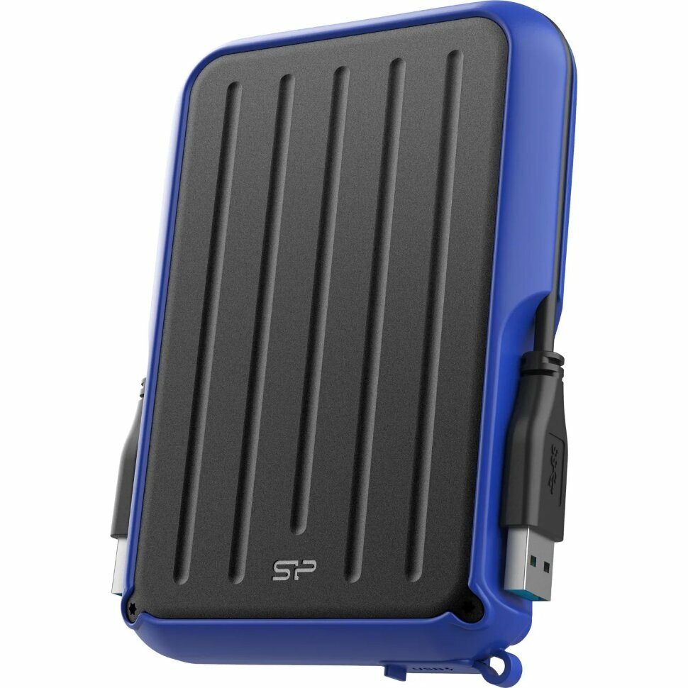 Портативный HDD Silicon Power Armor A66 2 TB USB 3.2, синий, черный, 1594895