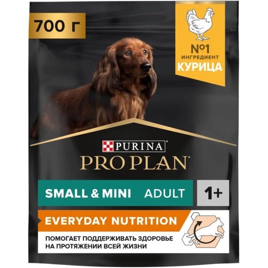 Корм сухой Pro Plan EVERYDAY NUTRITION для взрослых собак мелких и карликовых пород, с высоким содержанием курицы, 700 г