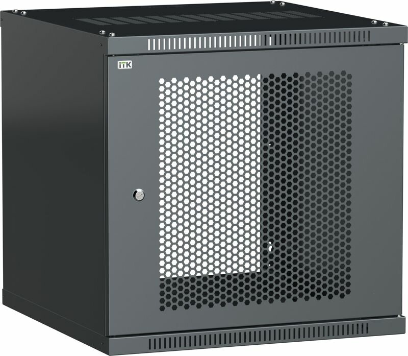 Шкаф LINEA WE 12U 600х650мм дверь перфорир. черн. ITK LWE5-12U67-PF