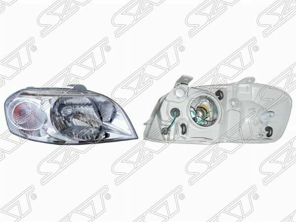 Фара SAT ST-235-1104R Chevrolet Aveo 05-11, Daewoo Gentra 05-11 справа, Ручная регулировка, 4D SED