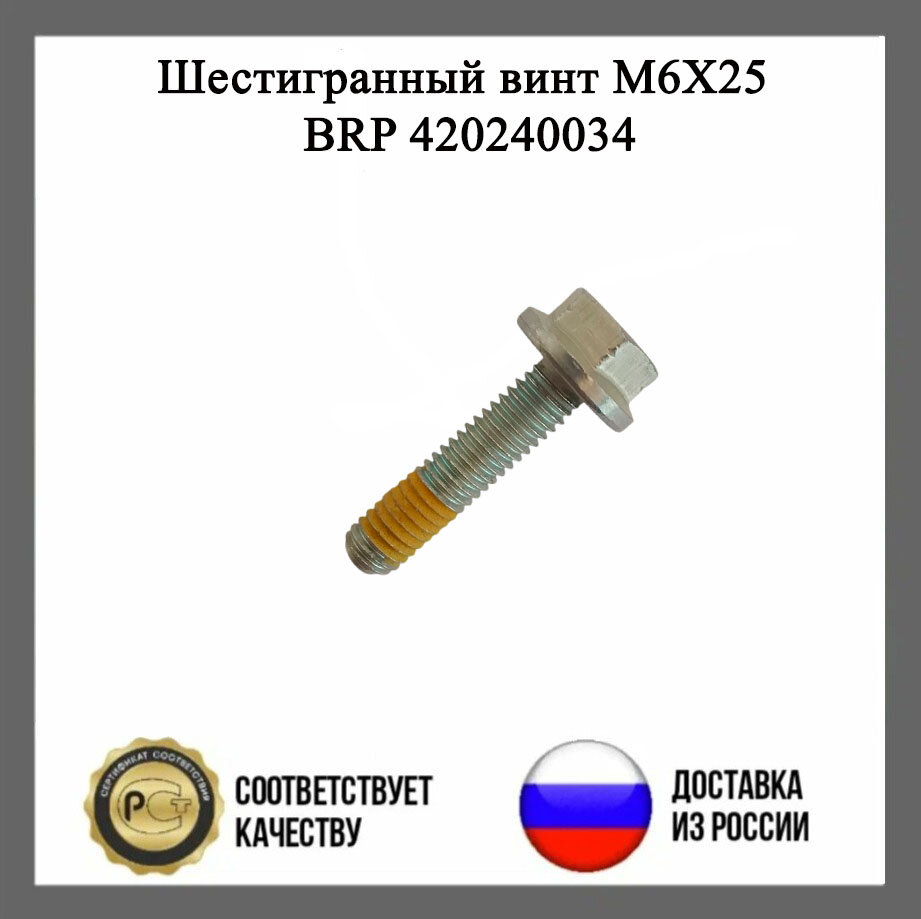 Шестигранный винт M6X25 BRP 420240034