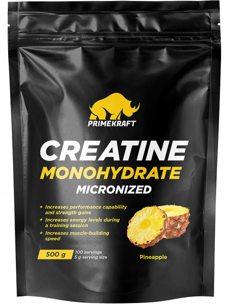 Креатин моногидрат PRIMEKRAFT Creatine Monohydrate 4500 mg 500 г, Ананас
