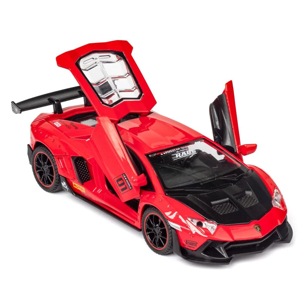 Миниатюрный металлический автомобиль Lamborghini LP770-4 красный