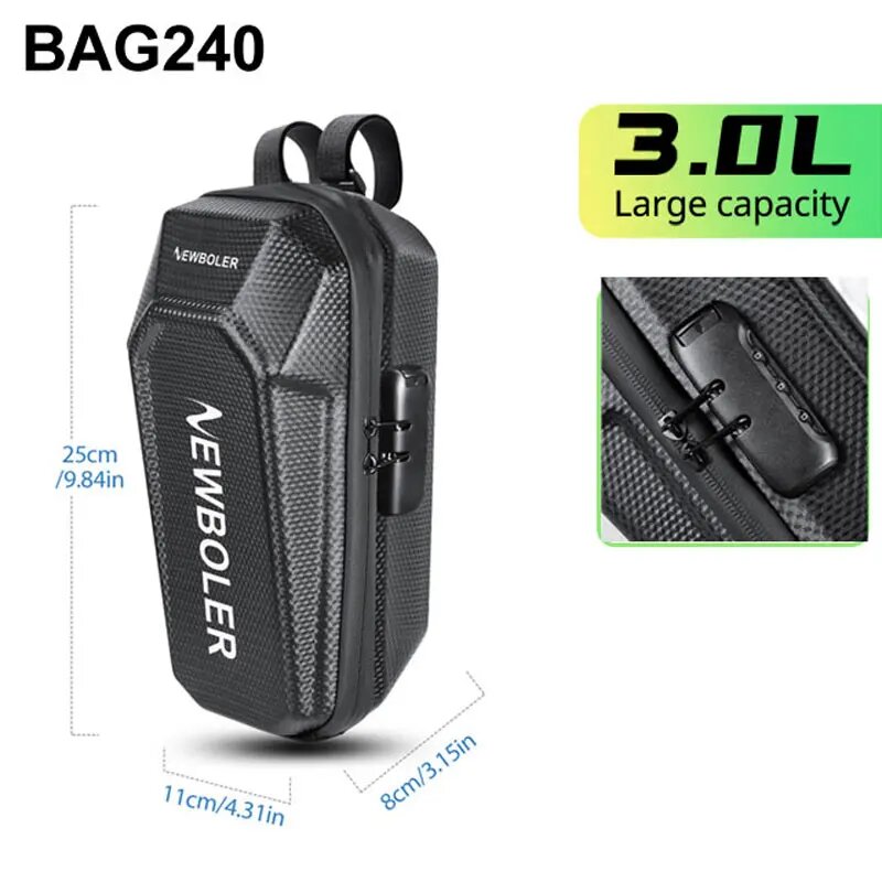 Сумка на электросамокат NEWBOLER BAG240, 3.0л, черная