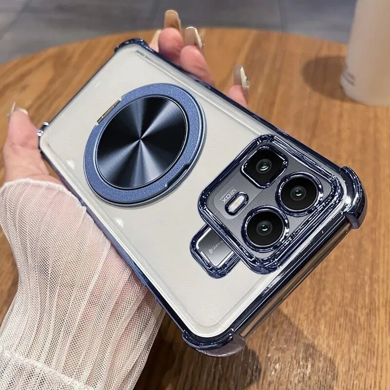 Чехол Realme GT8 Blue With stand, противоударный, ТПУ