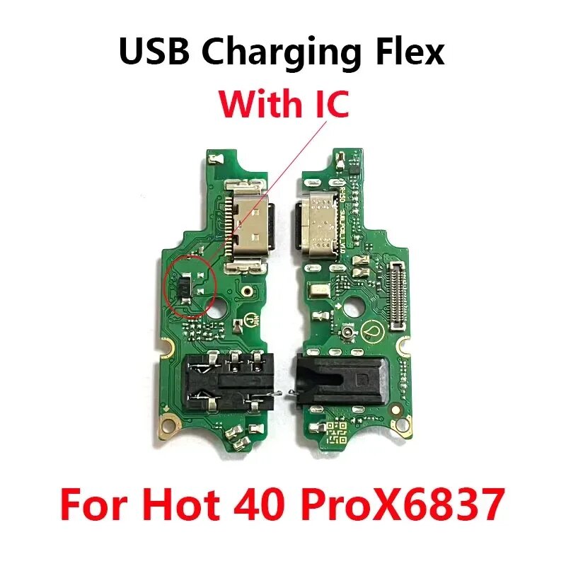 Для Infinix Hot 40 40i Pro 30 30i Play NFC 4G 5G X6831 X6832 X6835 X6836 X669 X6837 X6528B USB-кабель для зарядки, гибкий шлейф док-станции