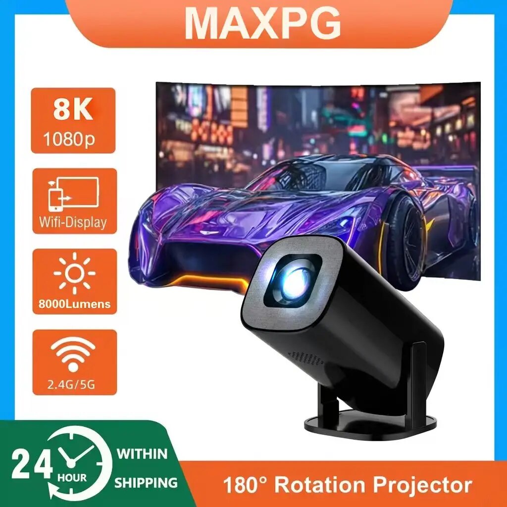 Проектор 8K Android 14 для дома, EU Plug