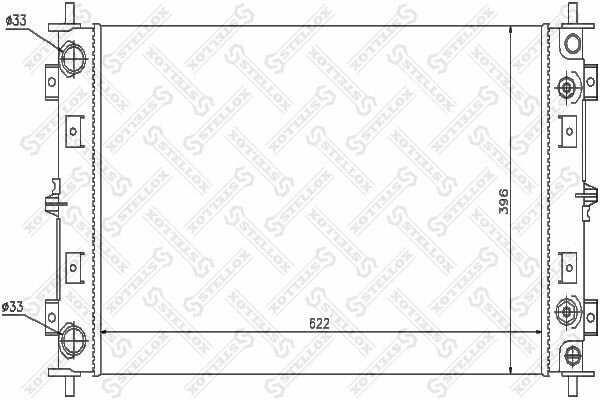 STELLOX Радиатор охлаждения двигателя для Chrysler Stratus 2.0/2.5 95>