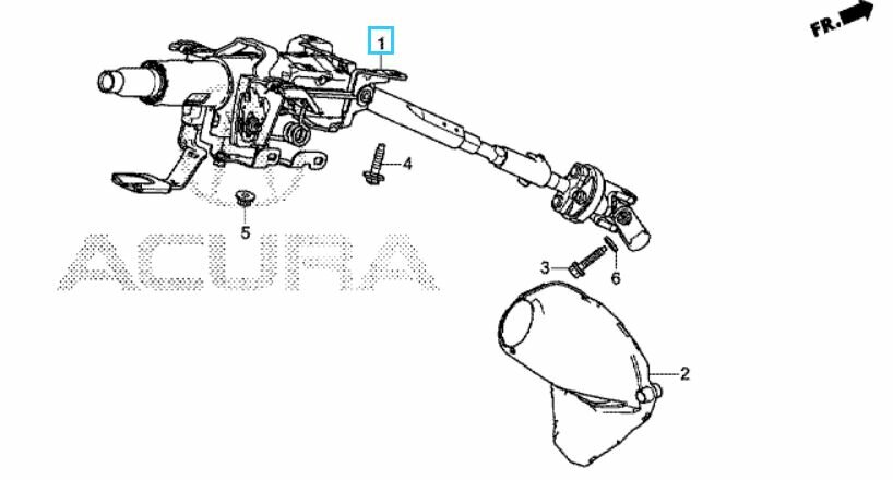 Колонка в сборе, рулевое управление; Артикул Honda/Acura: 53200TZ7C01 (Оригинал)