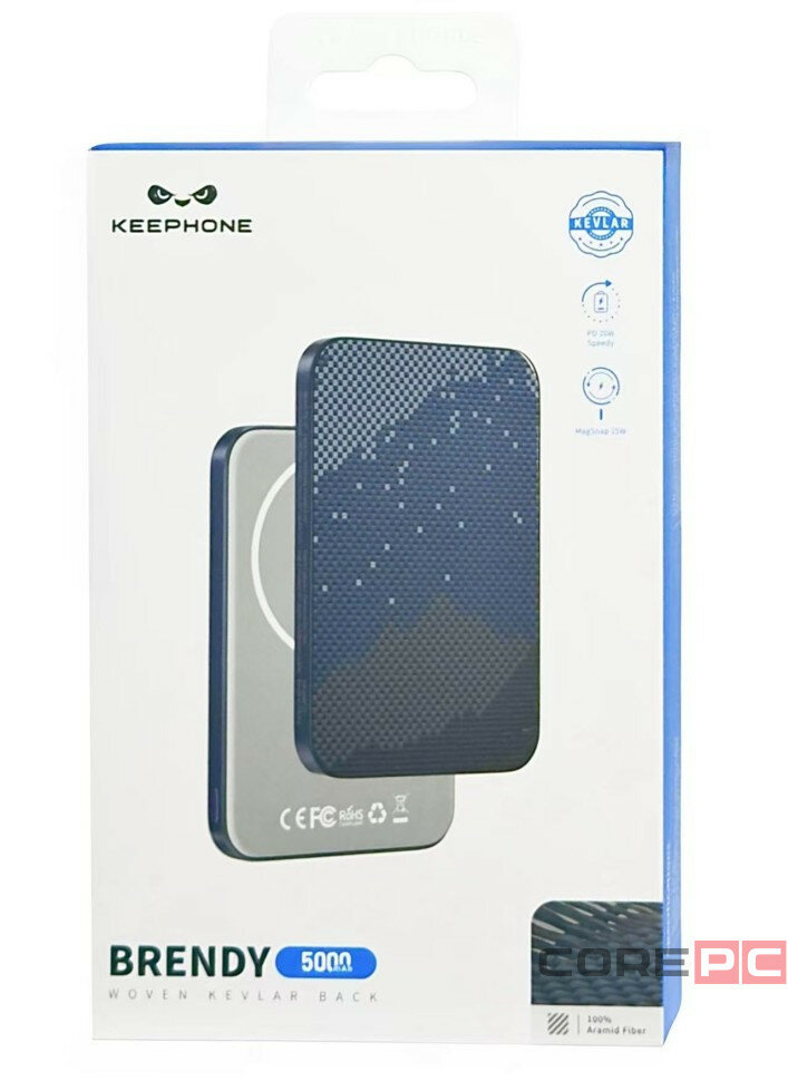 Powerbank магнитный с MagSafe Keephone Brendy Starry 5000mAh синий