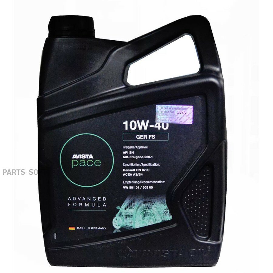 AVISTA PACE EVO US SAE 5W-30 1л от официального дистрибьютора, AVISTA, артикул 173439