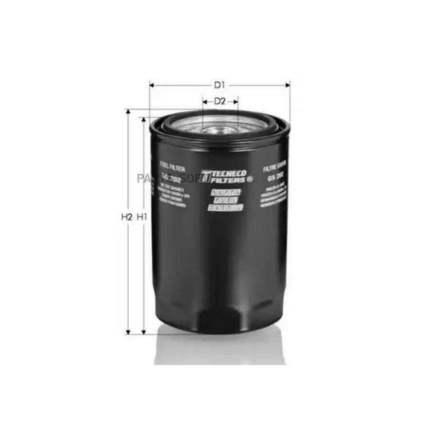 Фильтр топливный ISUZU: GEMINI170 90-93, GEMINI (JT) 150 88-90 150 88-90, GEMINI седан170 90-93, GEMINI седан (JT) 150 88-89 150 88-89, MIDI Автобус (94000, 98000) 20 от официального дистрибьютора, TECNECO FILTERS, артикул GS202