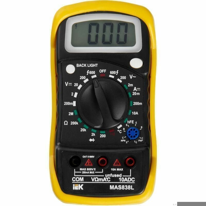 Мультиметр цифровой Master MAS838L IEK TMD-3L-838