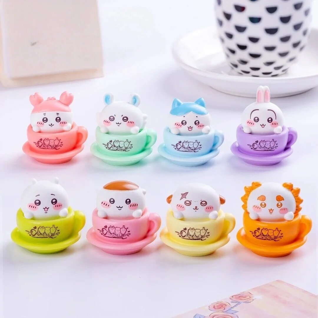 Фигурки Chiikawa в чашках, 8 шт, Цвет: 8pcs-C-CHB-MN-9