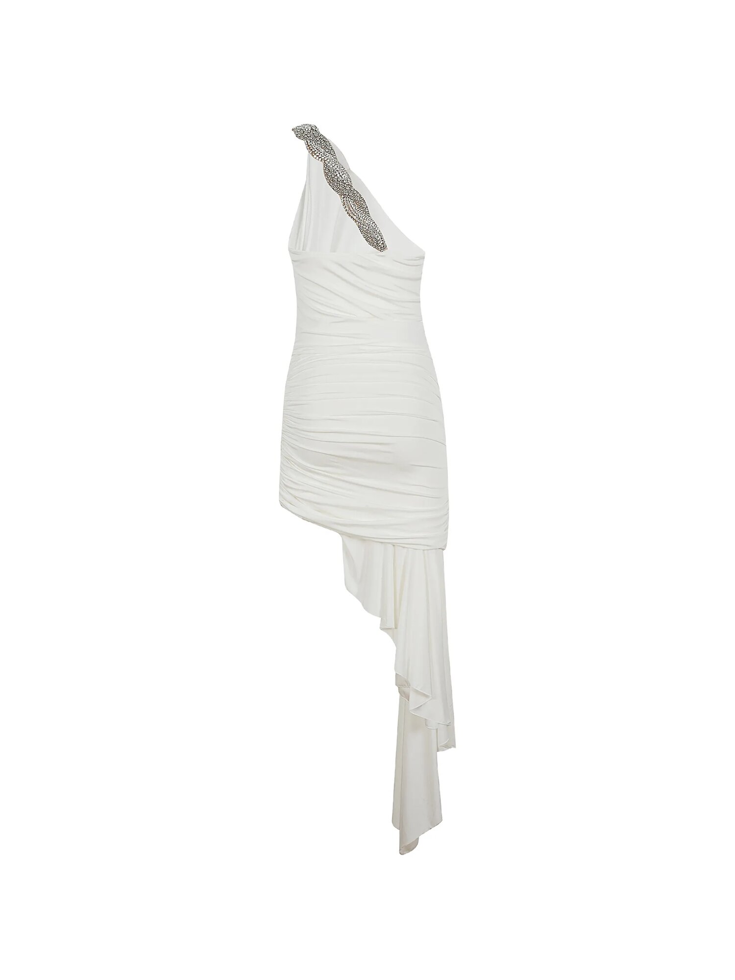 Платье Crystal-embellished ruched asymmetric dress