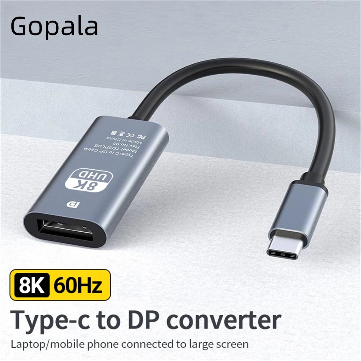 Адаптер USB-C на DisplayPort 1.4 Gopala 8K@60Hz