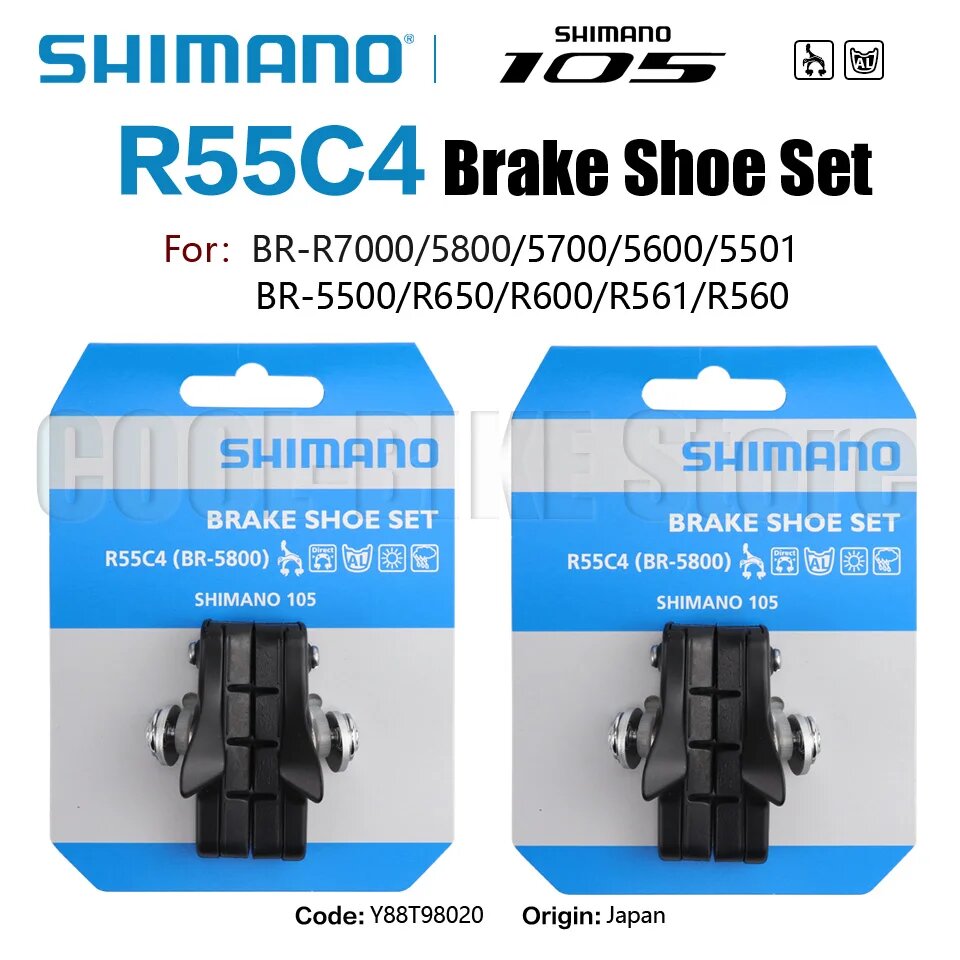 Тормозные колодки Shimano для V-тормозов R55C4 R7000 2pair