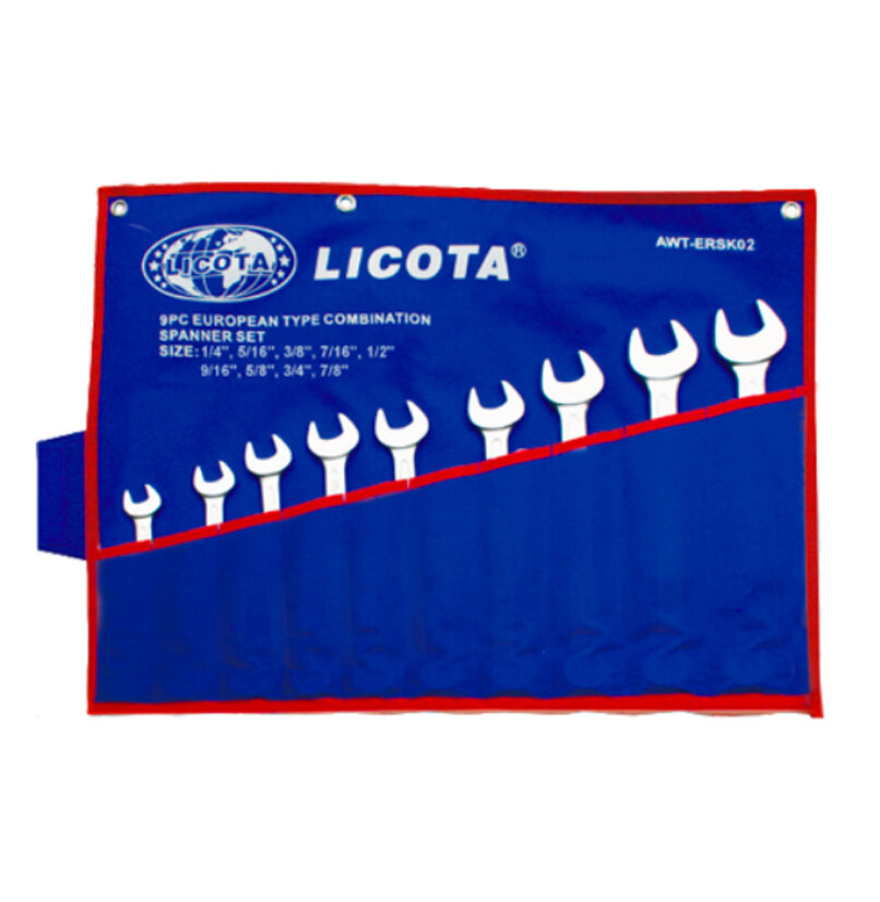 Licota AWT-ERSK07 Набор ключей комбинированных 9 предметов 8-19 мм