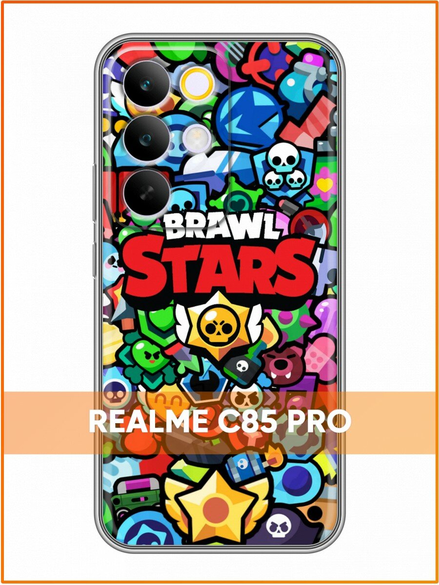 Чехол для Realme C85 Pro с принтом для мальчиков Brawl Stars (Реалми С85 Про)