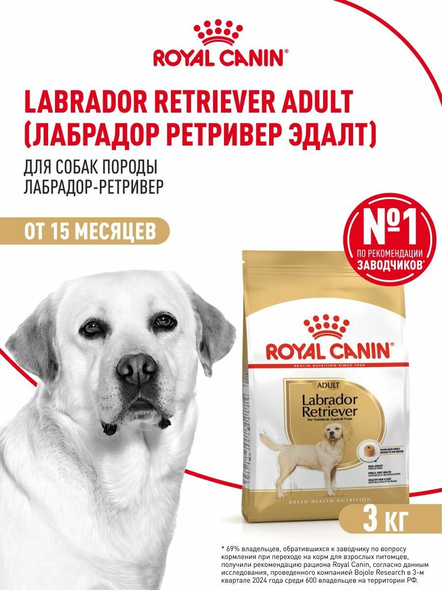 Сухой корм для собак Royal Canin породы лабрадор ретривер, 3 кг