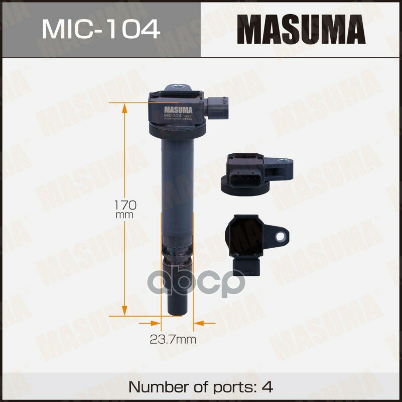 Катушка зажигания TOYOTA Land Cruiser 09/02-> Masuma арт. MIC-104