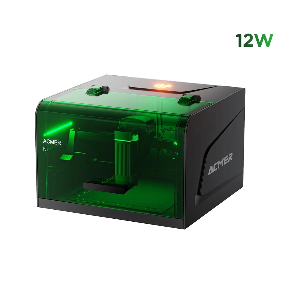 Аппарат лазерной гравировки портативный миниатюрный CNC ACMER K1 для самодельного нанесения логотипов, гравировки на окрашенных жетонах для собак, бумаге, коже, дереве, акриле