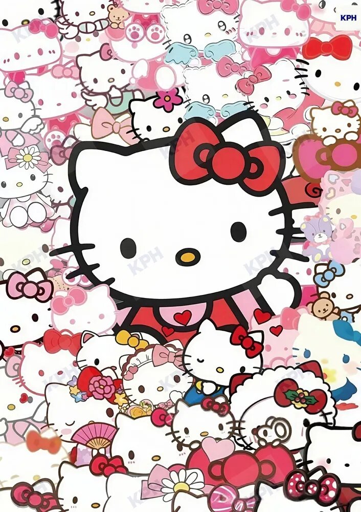 Пазл на 1000 деталей 70 50 см, Hello Kitty, Sanrio, милый пазл для девочек