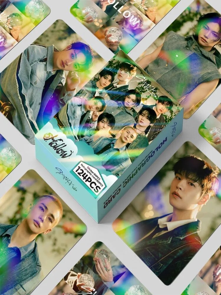 124 шт. голографические карты Stray Kids HOLLOW LOMO-фото, K-pop айдолы, мини-альбом, коллекционные карточки