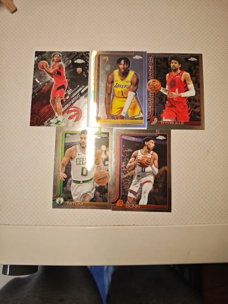 Коллекционные баскетбольные карточки Topps Chrome NBA (набор из 5 карточек)