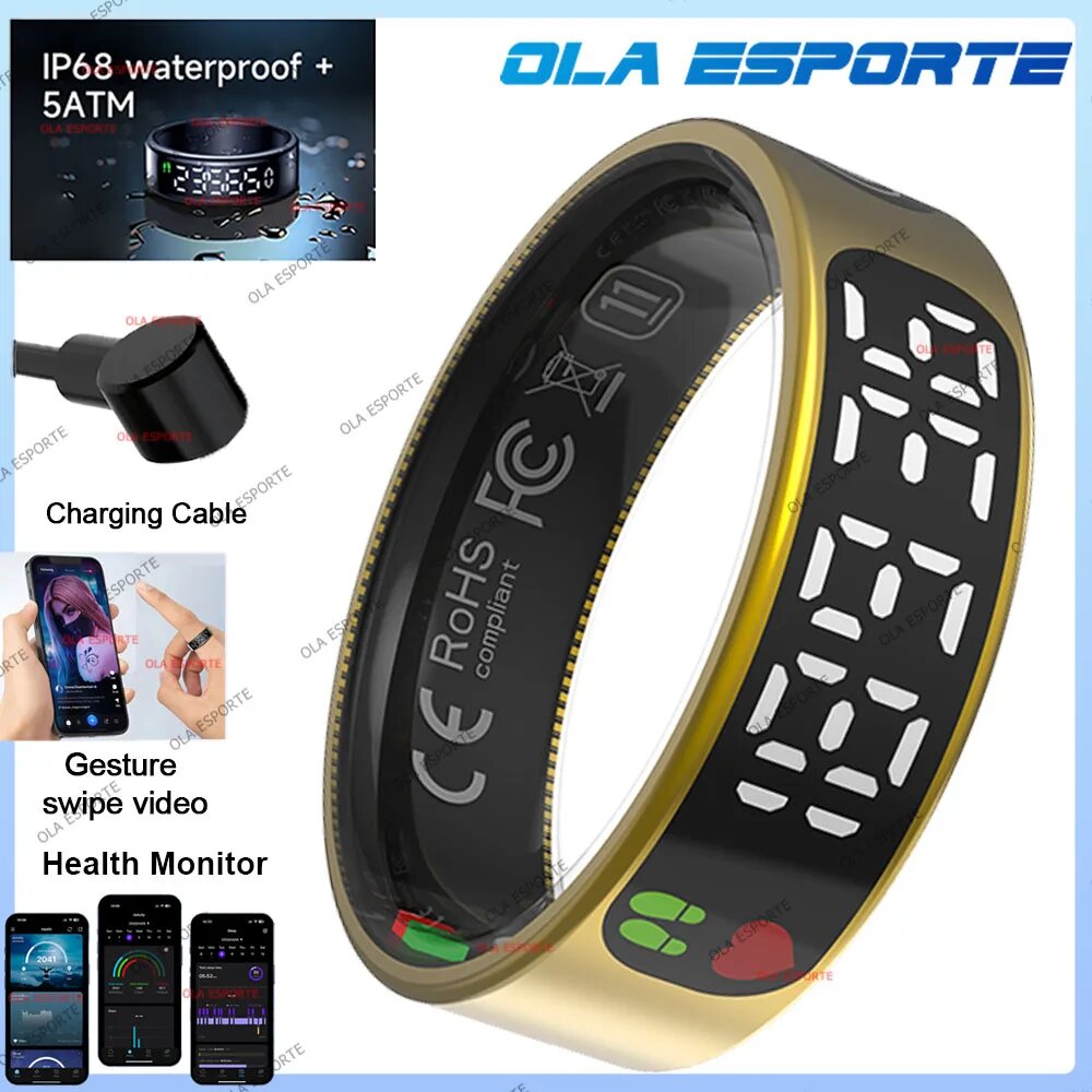 Умное кольцо OLA ESPORTE, Ring Size: 13, Gold cable