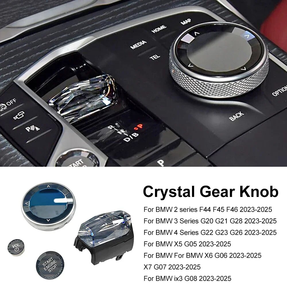 Для BMW G20 G21 G22 G23 G26 G28 IX3 G08 X5 G05 X6 G06 X7 G07 2023 2024: Хрустальные подрулевые лепестки переключения передач с металлическим основанием, комплект из 4 штук