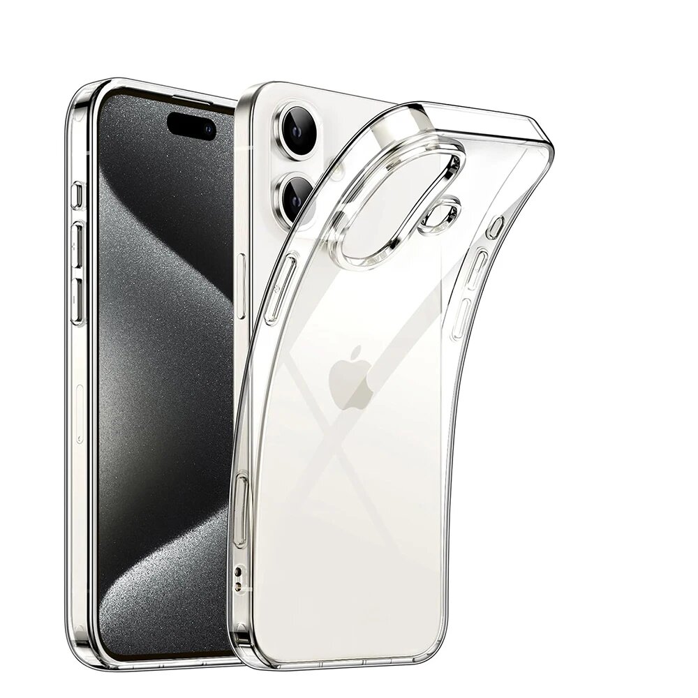Ультратонкий Прозрачный Силиконовый Чехол Для iPhone 17/16/15/14/13/12/11 Pro Max Plus Mini iPhone17