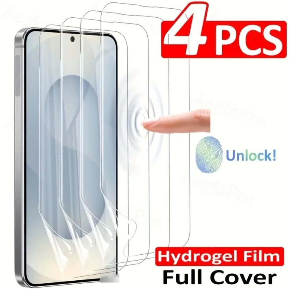 4 шт. HD гидрогелевая пленка для Samsung для galaxy S21 S25 Ultra Plus S25 Edge S23 S24 Galaxy S25+