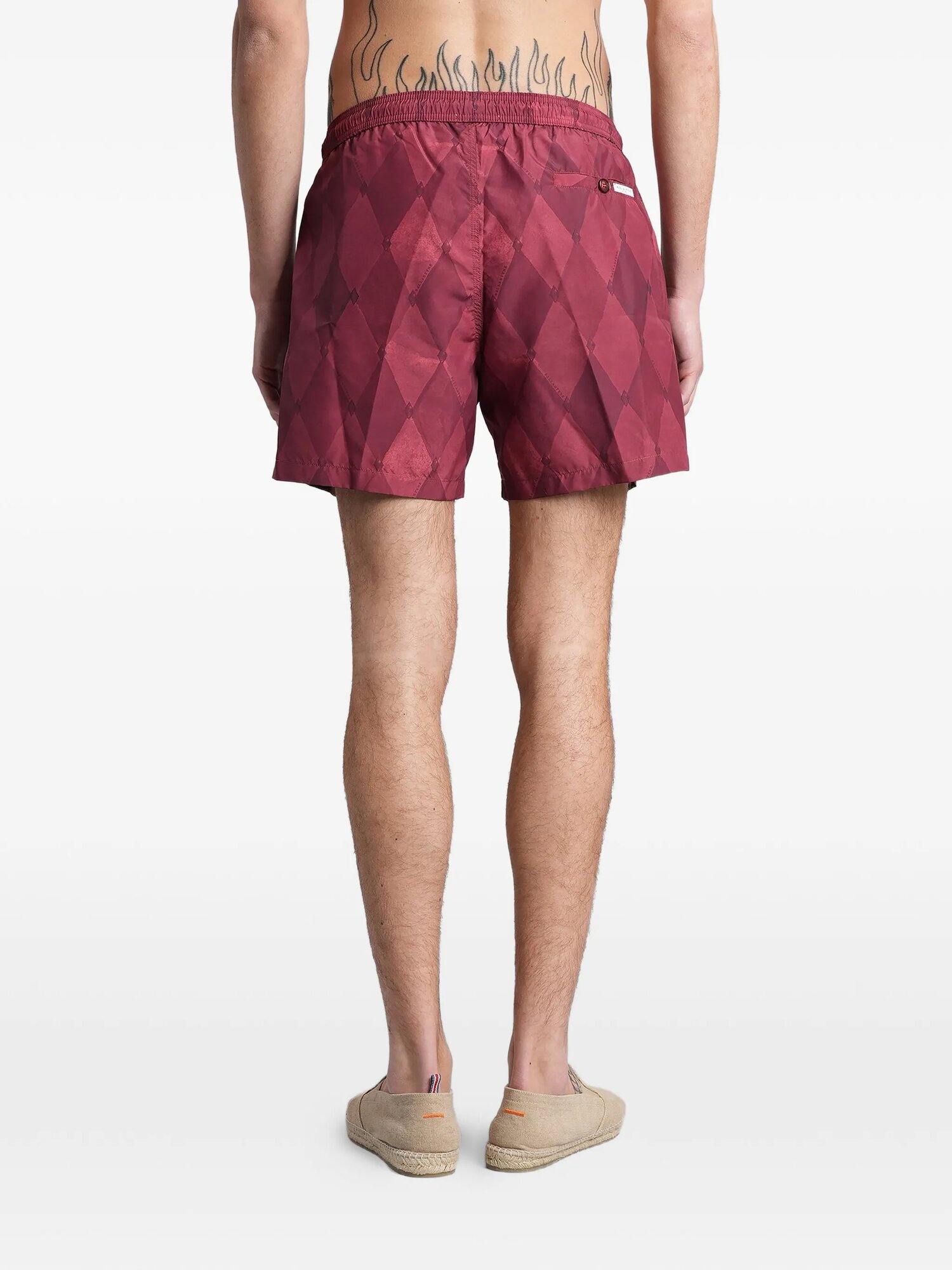 Шорты для плавания Ballantyne Argyle-print swim shorts, размер 46, red — фото 1