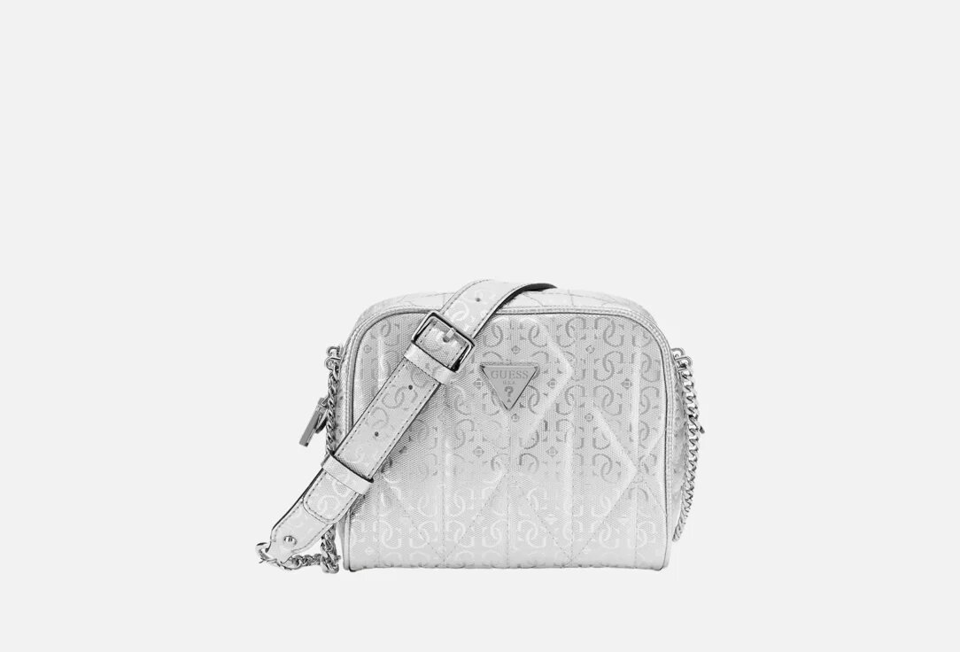 GUESS ALDINA CAMERA CROSSBODY Сумка из эко-кожи Серебристый