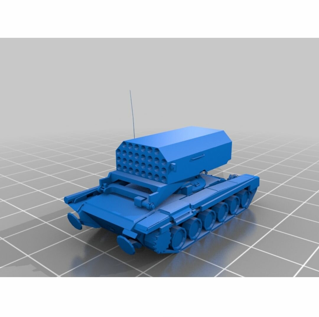 ТОС-1 Буратино. Походное положение. Масштабная модель 1:72.