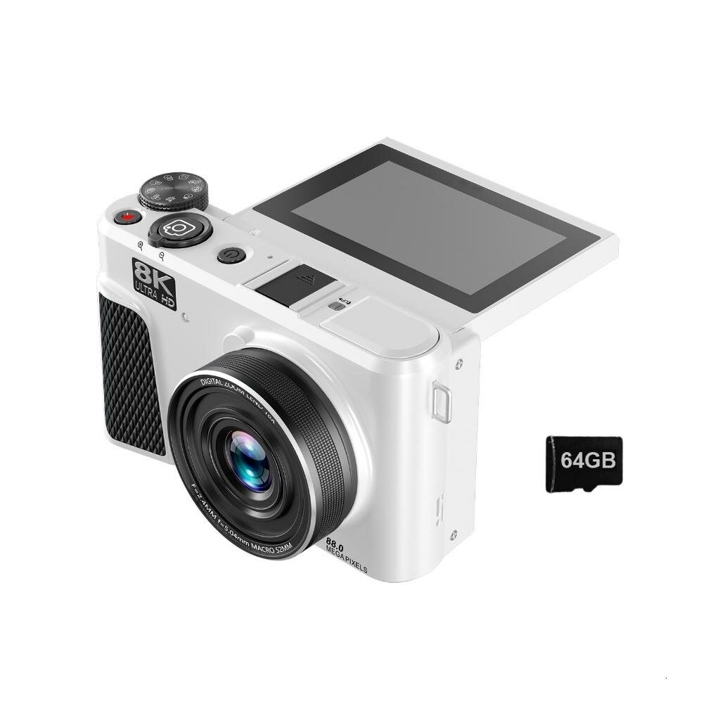 Цифровая камера 8K с 18-кратным зумом, 64G