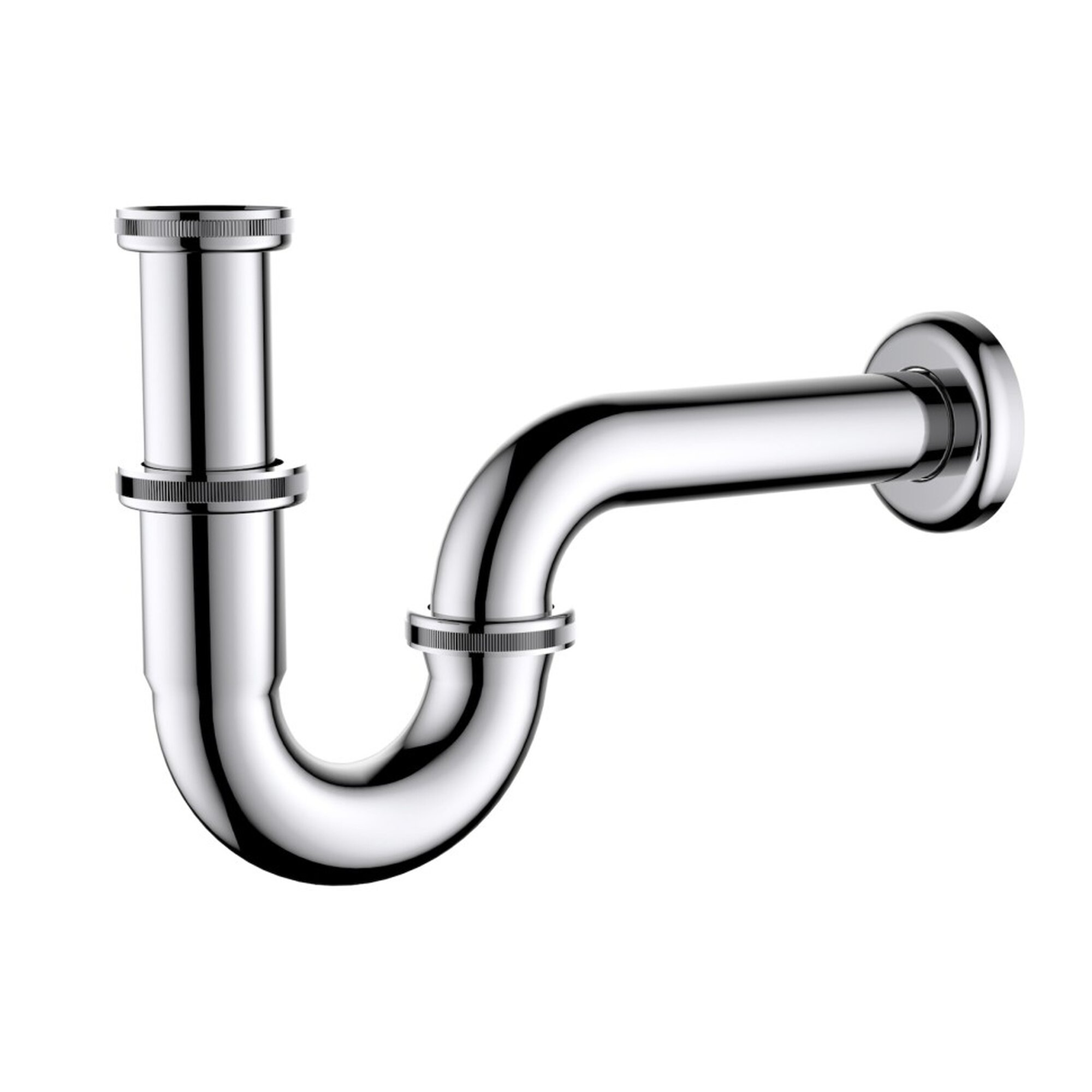 Сифон для раковины Timo 961/00L хром, трубный (коленный), латунь
