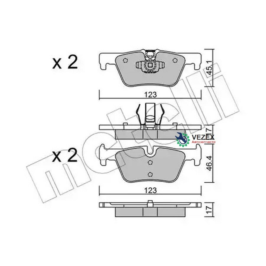 METELLI 22-0962-0 Колодки тормозные