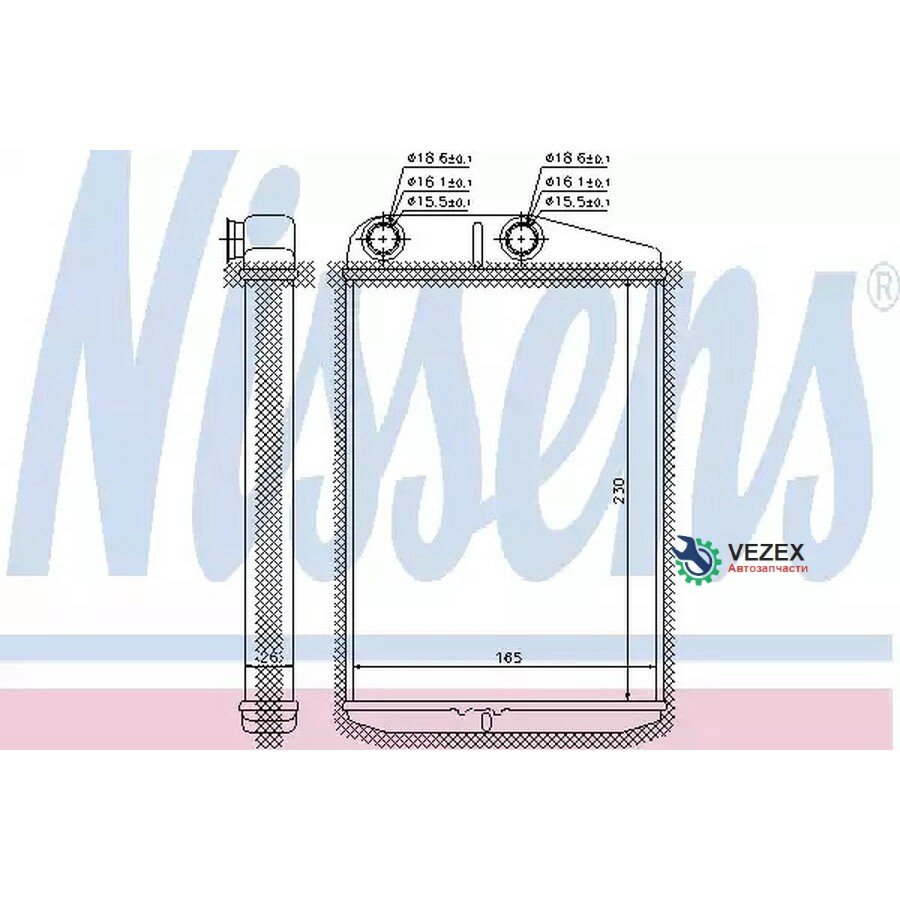 NISSENS 73989 Радиатор отопителя