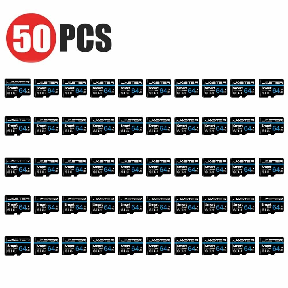 JASTER SD-карты 50 шт, 512 МБ 64MB