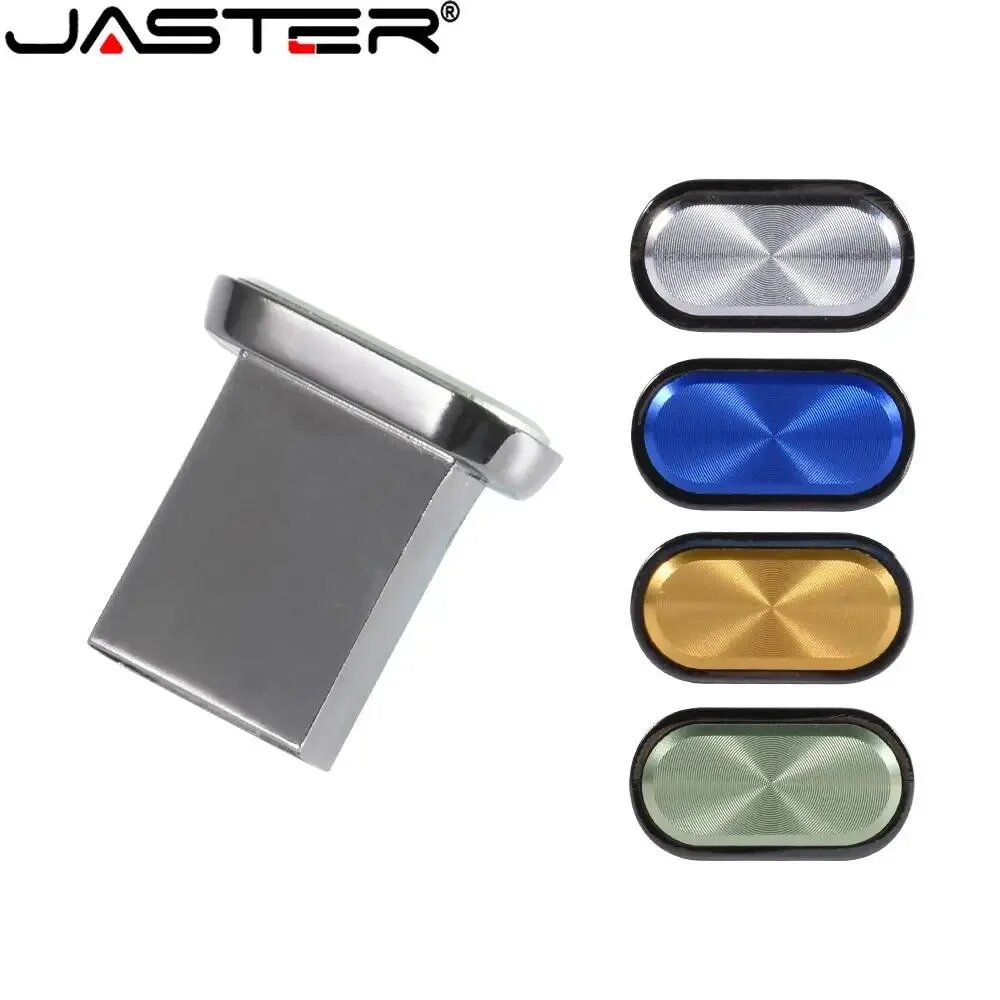 JASTER Mini Metal USB флешка 64 ГБ серебристого цвета 4GB, Blue
