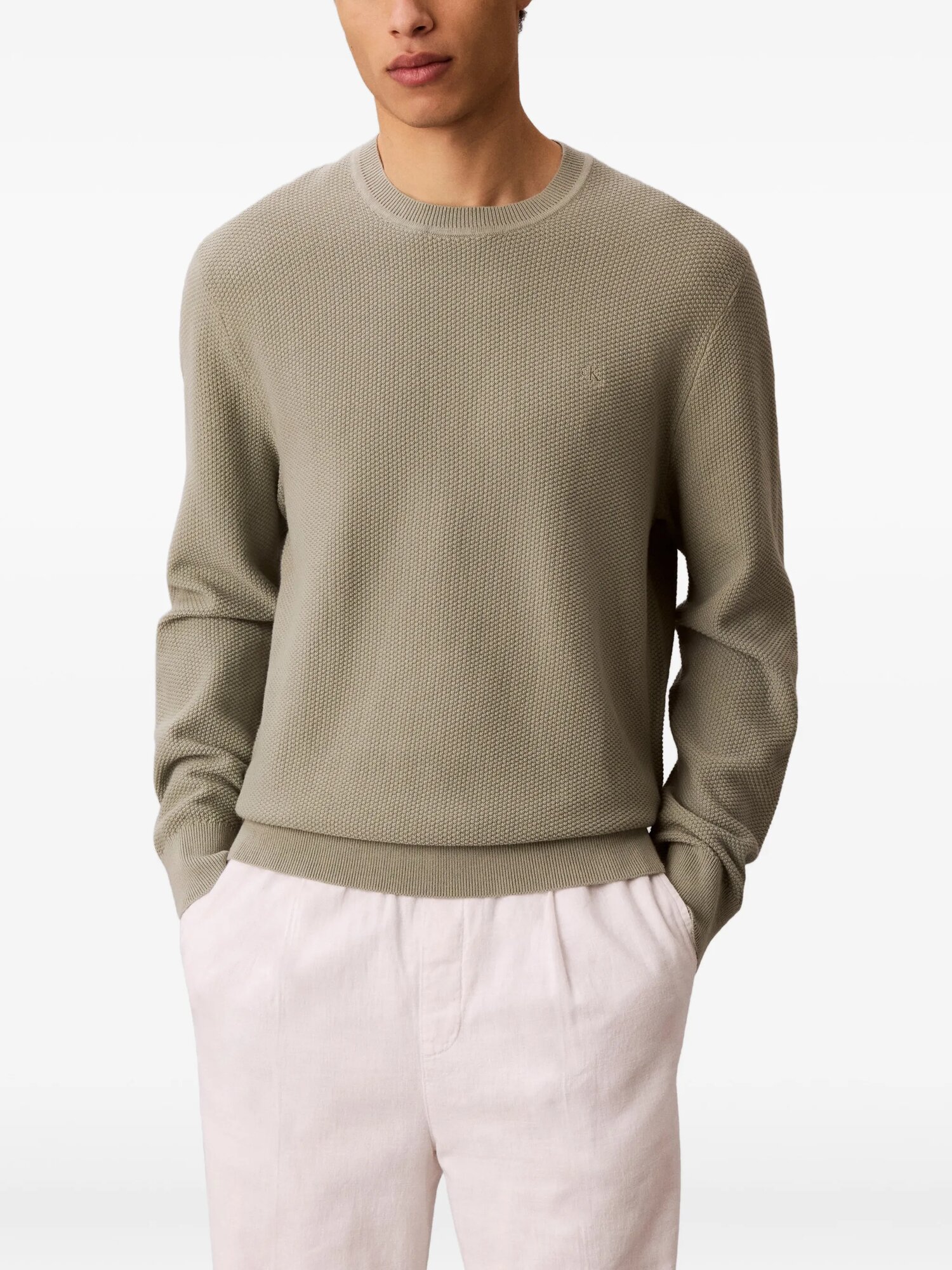 Свитер Waffle-knit crew-neck sweater